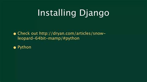 Developing With Django PPT