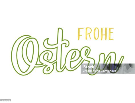 손으로 행복한 부활절을 번역 로고 타입 배지 및 아이콘으로 독일어 텍스트를 스케치 프로헤 Ostern 엽서 카드 초대장 포스터 라벨 스티커 배너 템플릿 타이포그래피에 대한