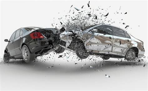 Premium Photo 3d Rendering Of Crashing Into Each Other On A White Background
