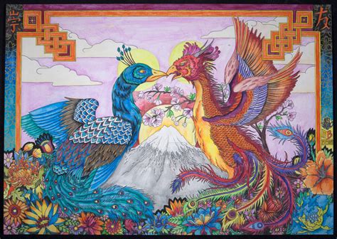 Peacock And Phoenix By Lord Rotbart On Deviantart