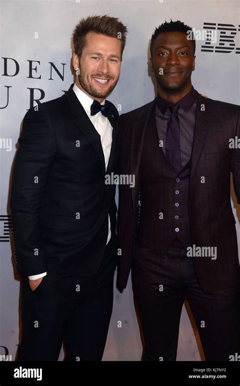 New York Ny December 10 Glen Powell Attends The Hidden Figures