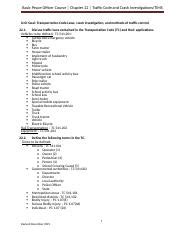 22 Traffic Code And Crash Investigations Doc Basic Peace Officer Course Chapter 22 Traffic