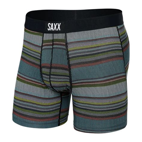 Saxx Mens Vibe Super Soft Boxer Brief Hyperactive Stripe