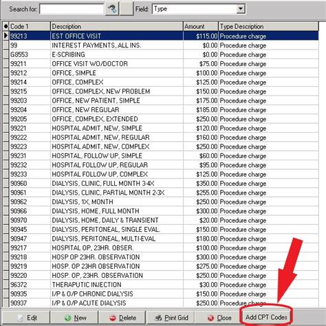 Cpt Search Utility Tool Accudata Service Inc