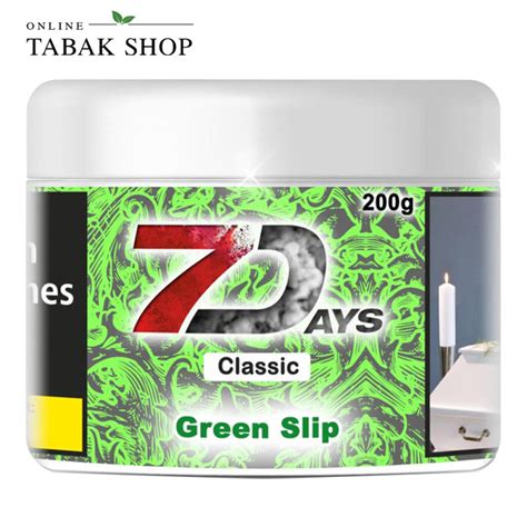 7days Classic Green Slip Shisha Tabak 200g
