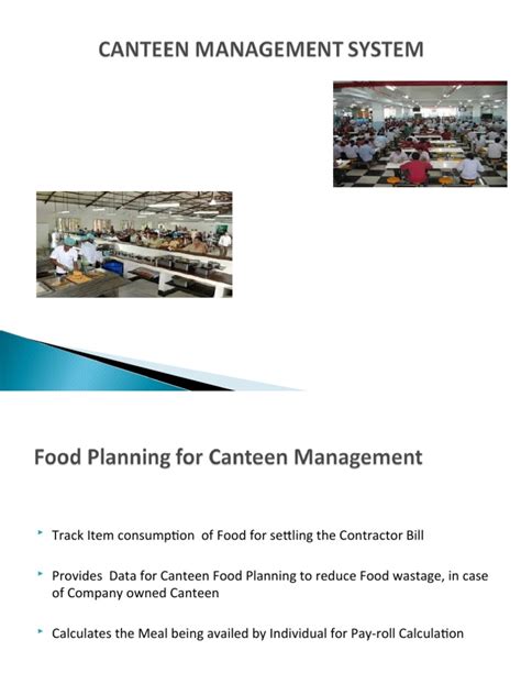 Canteen Coupon Management System Overview Pdf Meal Payroll