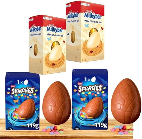 Nestle Easter Egg 2 X Milkybar White Milk Chocolate Easter Egg And 2 X