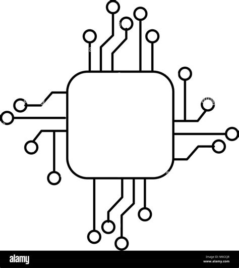 Processor Circuit Electrical Icon Stock Vector Image Art Alamy