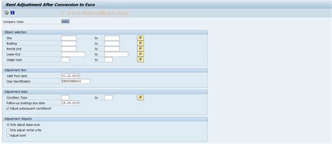 FOU1 SAP Tcode RFVI Rent Adj Due To EURO Convers