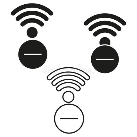 Wi Fi Signal Icons Black Wave Symbols Wireless Connection Concept Vector Network Illustration