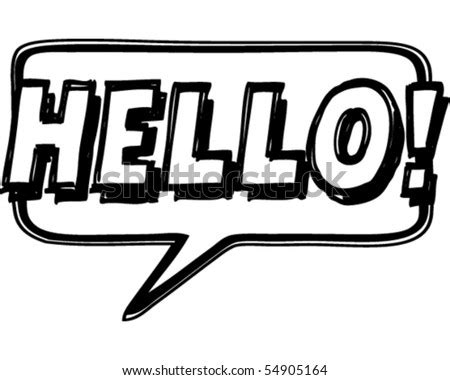 Hello Speech Bubble Stock Vector Illustration 54905164 : Shutterstock