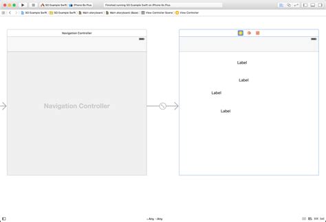 objective c creating a navigation controller using single view