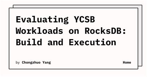 Evaluating Ycsb Workloads On Rocksdb Build And Execution Home