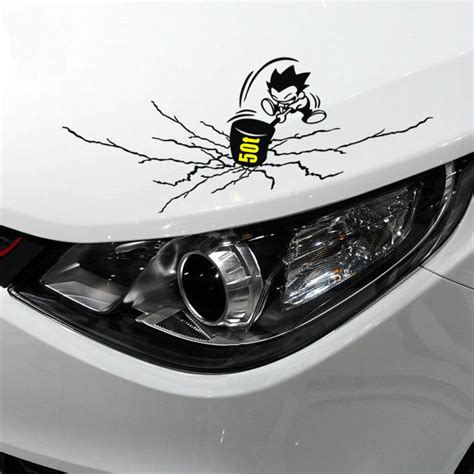 Funny Cartoon Vinyl T Crack Car Sticker Auto Scratch Cover Bumper Decal Emblem EBay