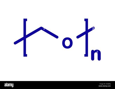 Polyoxymethylene Pom Acetal Polyformaldehyde Plastic Polymer Chemical Structure Blue