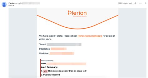 Email Alerts Plerion