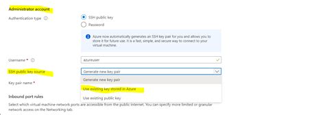 azure create a new linux vm and connect to using ssh