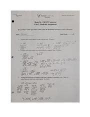 Math Unit Assignment Pdf Course Hero