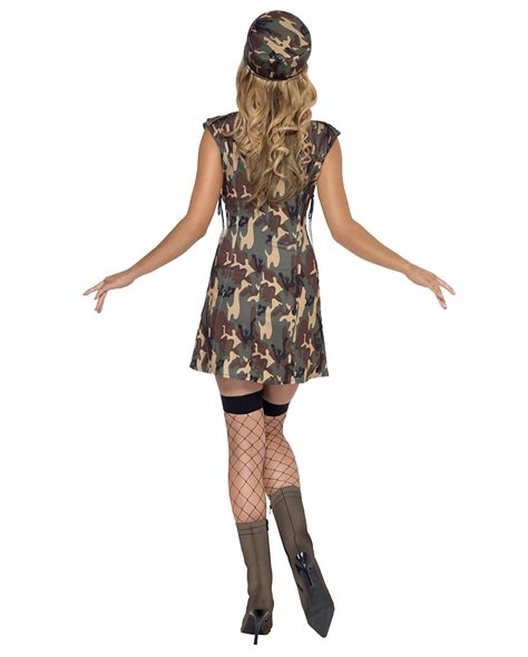 Army Girl Costume Short Camouflage Dress Horror
