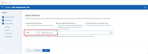 Creating Patch Job For Mac Assets
