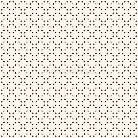 Subtle Seamless Pattern With Delicate Grid Tiny Floral Shapes Black And White Stock Vector