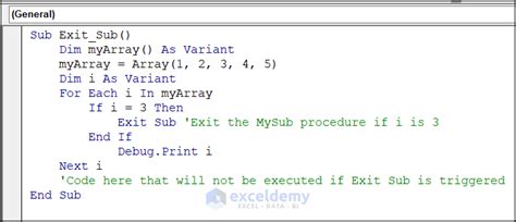 Excel Vba To Exit For Each Loop 4 Examples