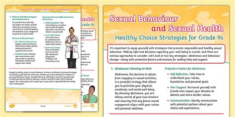 Sexual Behaviour And Sexual Health Healthy Choice Strategies