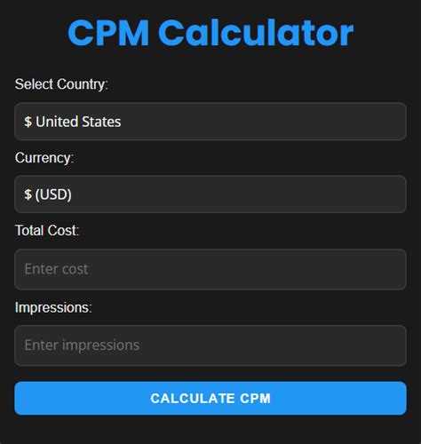 Cpm Calculator Free Online Ad Cost Tool