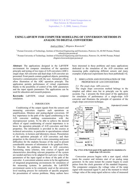Pdf Using Labview For Computer Modeling Of Conversion Methods In