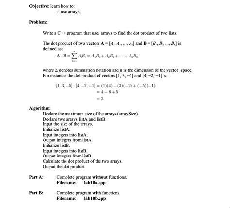 Solved Objective Learn How To Use Arrays Problem Write Chegg Com