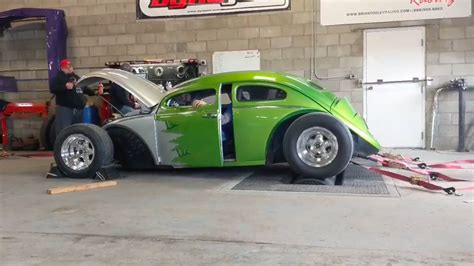 Custom Bug With A Supercharged LS3 V8 On The Dyno Engineswapdepot Com