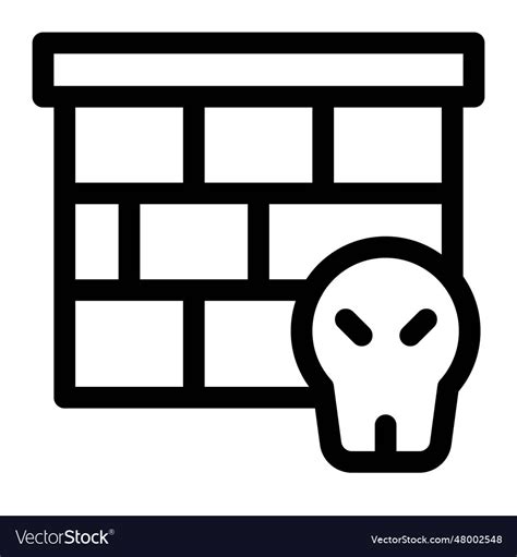 Firewall A Security System To Prevent Virus Vector Image