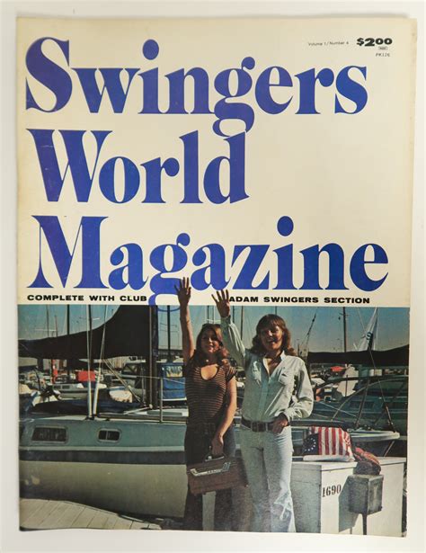 Swingers World Vintage Magazine Adam Swingers Section 1973 Vol 1 No 4