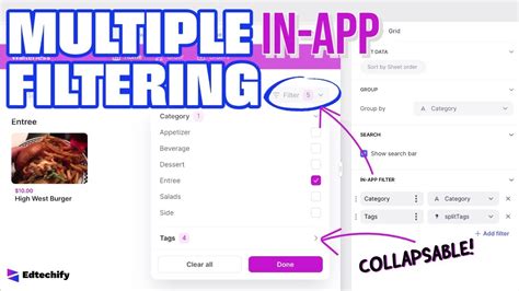 glide filter collections by multiple columns youtube