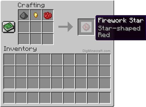 How To Make A Red Star Shaped Firework Star In Minecraft