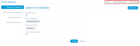 Patch Settings ServiceOps