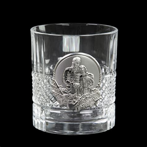Набор бокалов для виски "Казаки" Boss Crystal, 6 бокалов, серебро ...