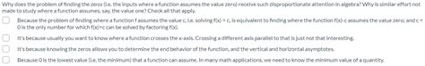 solved why does the problem of finding the zeros i e the