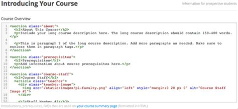 52 Providing A Course Overview — Building And Running An Open Edx Course Documentation