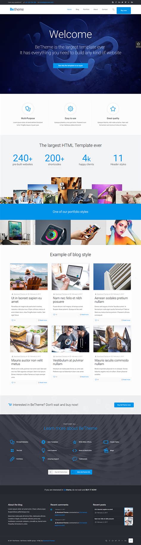 Best And Creative Multi Purpose Html5 Web Templates For Designers