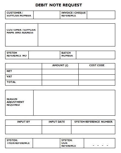 Free Debit Note Templates Excel PDF Template Republic