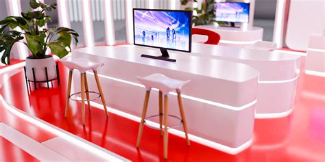 Exhibition Booth 3d Model Clean Topology Node Based Shaders 3d Model