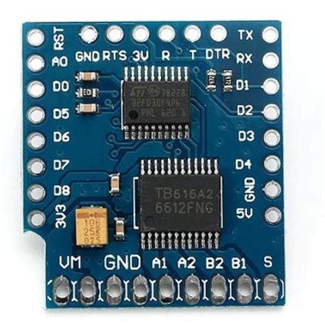 Wemos D1 Mini I2c Dual Motor Driver Shield Robocraze