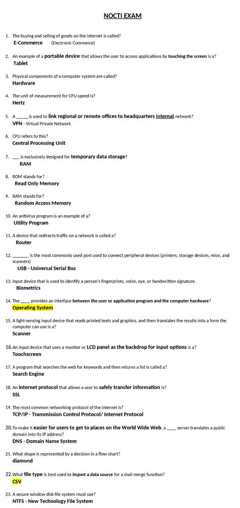 Nocti Computer Programming Final Exam Questions With Answers 2025 100 Correct Answers