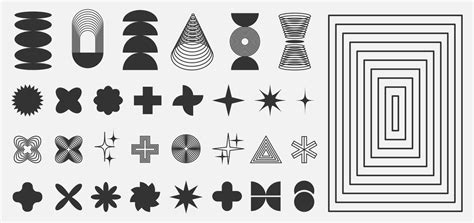 Brutalist Abstract Geometric Shapes And Grids Trendy Geometric Neo