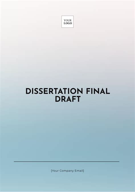 Free Dissertation Final Draft Template To Edit Online Free Dissertation Final Draft Template To Edit Online
