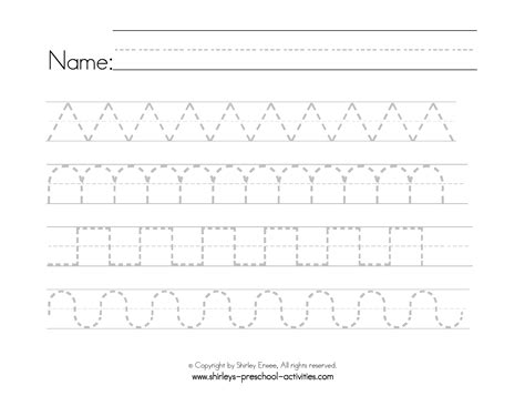 Preschool Printable Writing Patterns Cursive Writing Worksheets