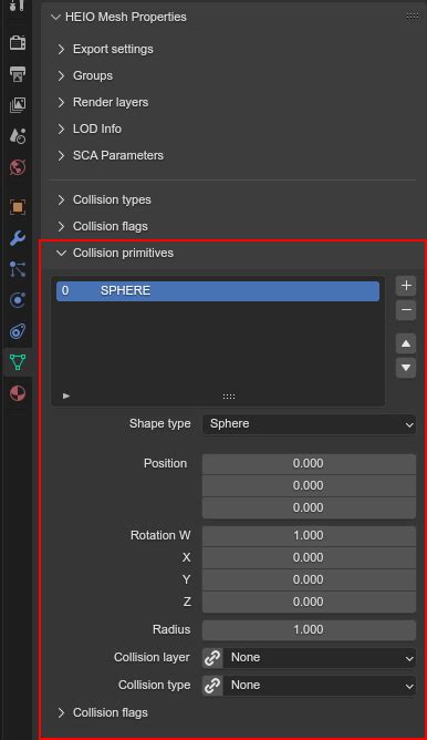collision mesh editing heio 1 0 0 rc1 manual