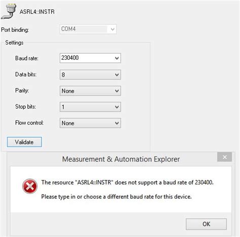 Max And 230400 Baud Rate Setting Ni Community