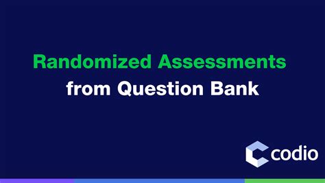 Cs Tests From Randomized Question Bank Codio
